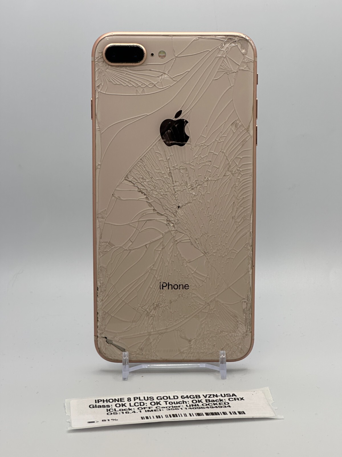 Apple iPhone 8Plus - Rose Gold - 64GB - Unlocked - Smartphone - READ ...