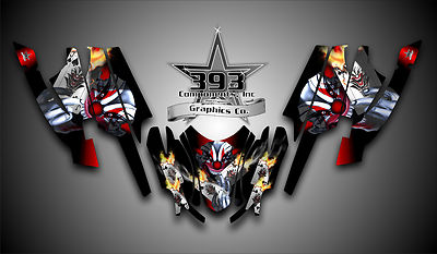 Arctic Cat Firecat Sabercat F5 F6 F7 Graphics Decal Wrap kit Evil Joker ...