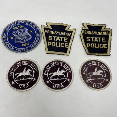 Vintage PA State Police Patched And US Post Office Patch Lot | eBay