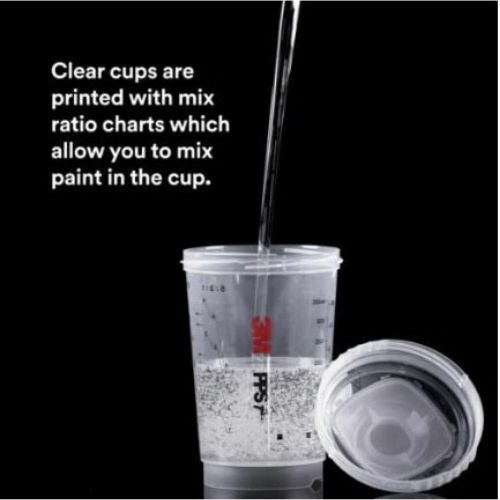 3M 26261 PPS Series 2.0 Vented Spray Cups Kit Mini (8.5 fl oz 250 ml ...