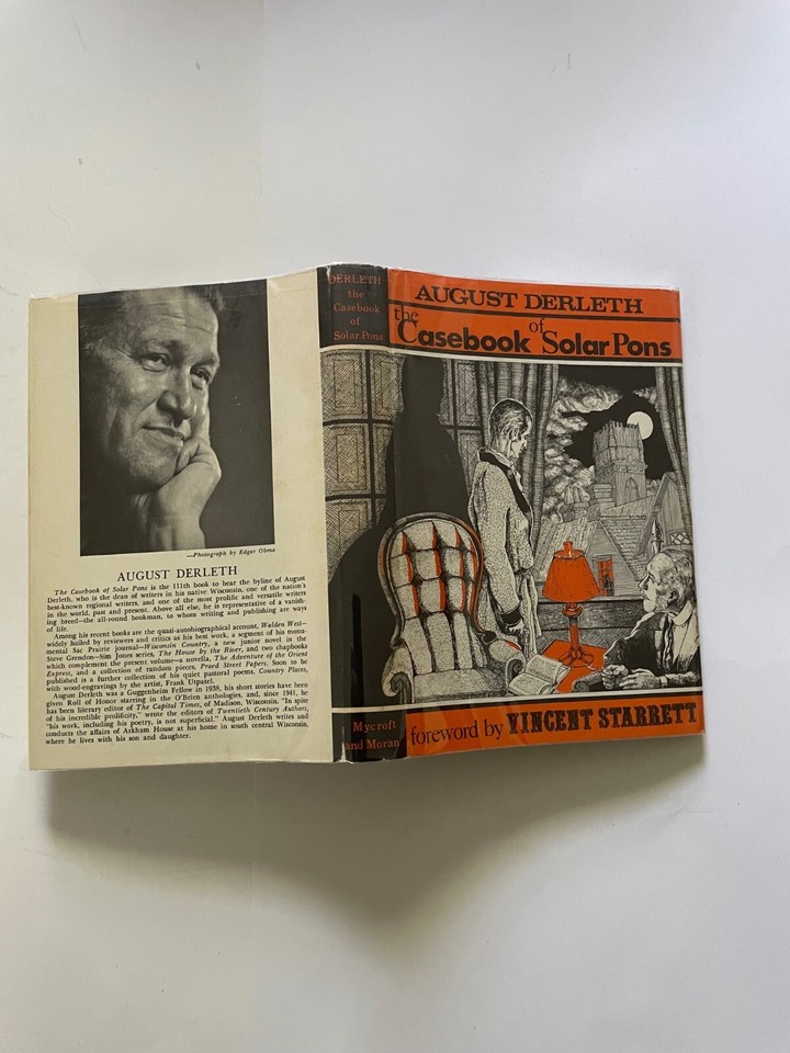 August Derleth, SIGNED -The Casebook of Solar Pons, Mycroft and Moran ...