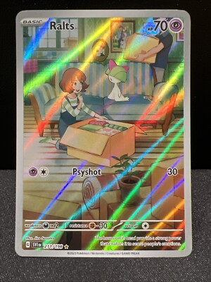 Pokémon TCG Ralts Scarlet & Violet Base Set 211/198 Holo Illustration ...