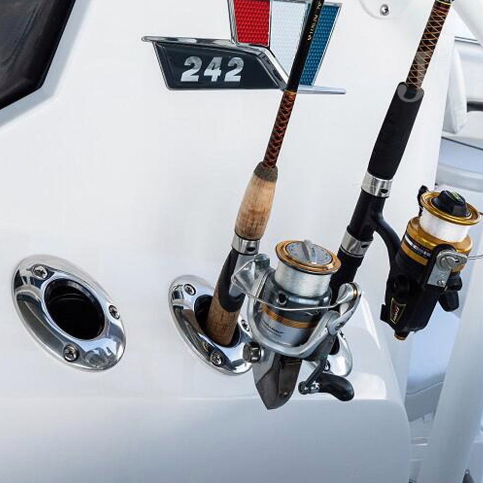 2X Casting 316 Stainless Fishing Rod Holder 90 Degree Flush Mount ...