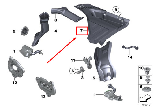 NEW BMW 6 GRAN COUPE F06 FRONT WIPER MECHANISM TRIM 64316987605 6987605 ...