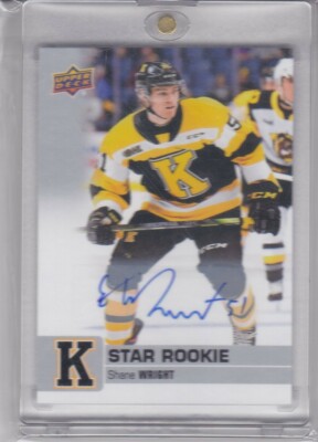 SHANE WRIGHT 2019-20 UPPER DECK CHL AUTO AUTOGRAPH SSP STAR ROOKIE #400 ...