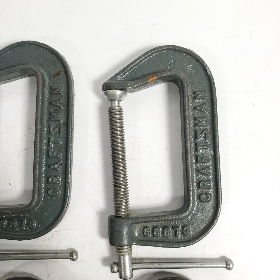 Lot of 4 Craftsman Malleable 4" C-Clamps 66673 | eBay