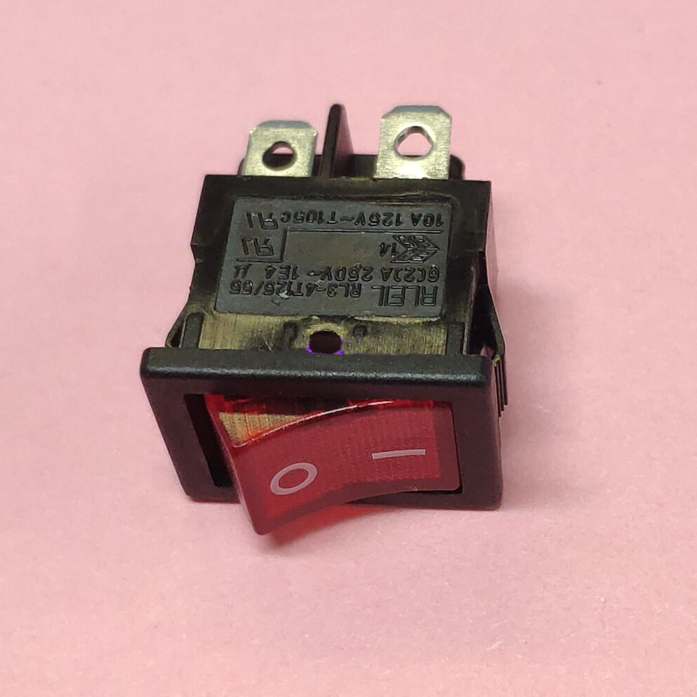1pcs Red lamp RLEIL RL3-4 T125/55 6A 250V 4Pins 2 Positions Rocker ...