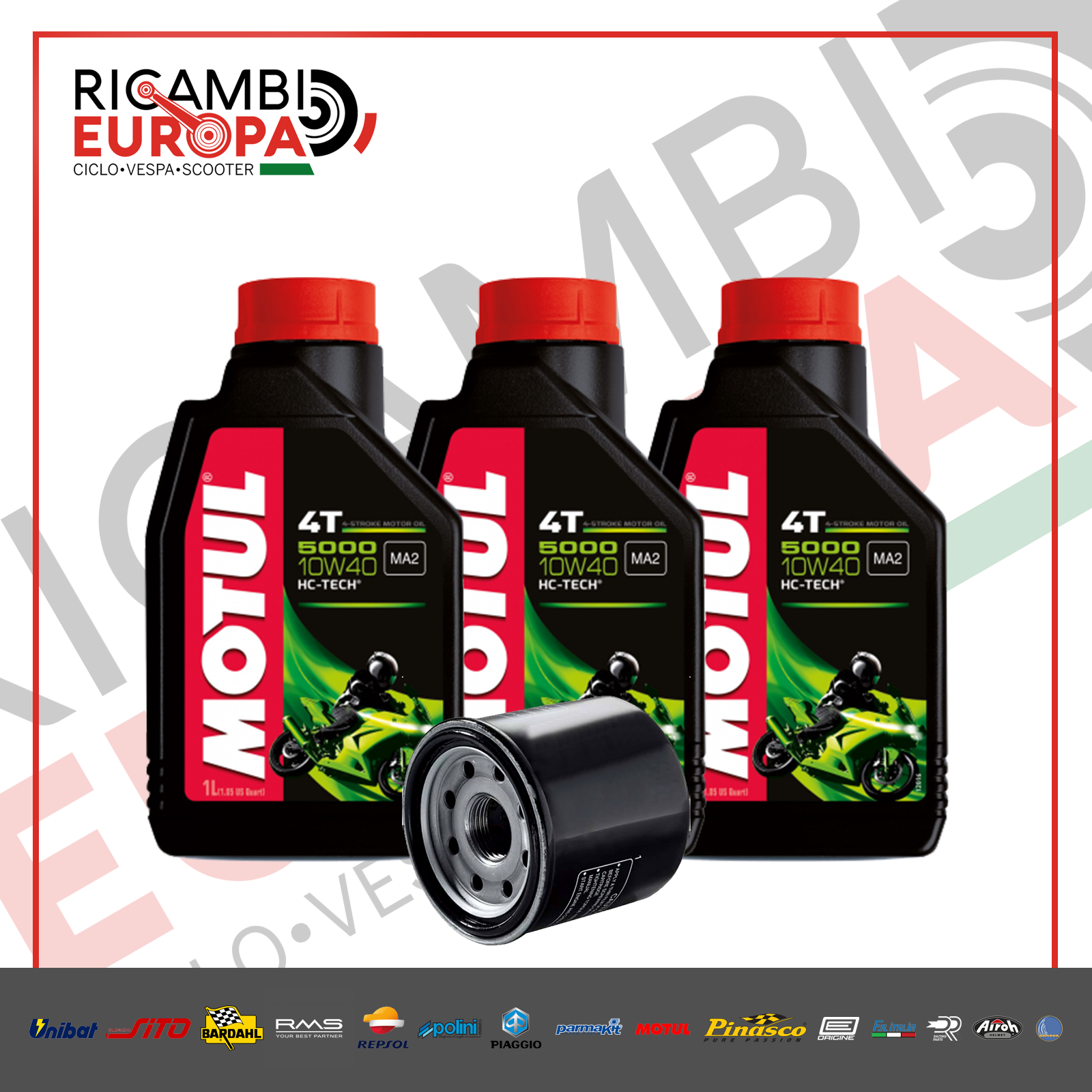 KIT TAGLIANDO 3L MOTUL 5000 10W40 FILTRO OLIO TRIUMPH Tiger XC 800 2011 ...