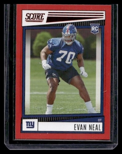 2022 Score #320 Evan Neal Rookie New York Giants Red | eBay