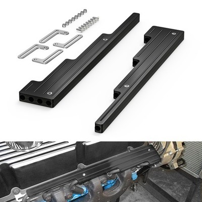 Aluminum Retro Fin Spark Plug Wire Looms Holders Bracket For Chevy SBC ...