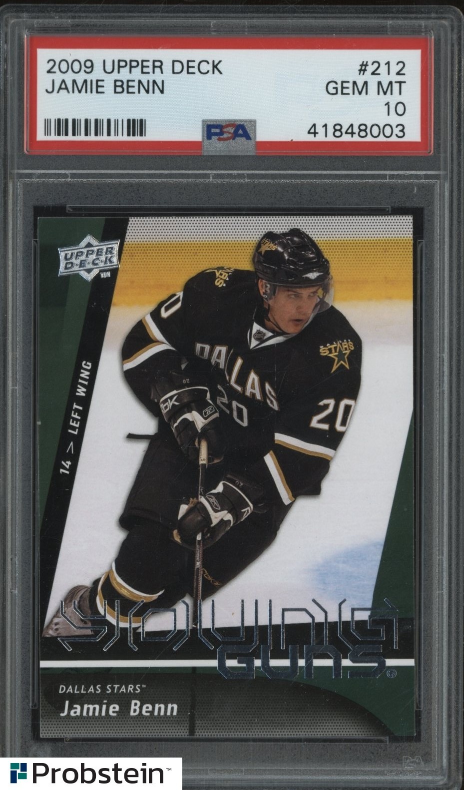 2009 Upper Deck Series 1 #212 Jamie Benn Young Guns Rookie RC PSA 10 ...