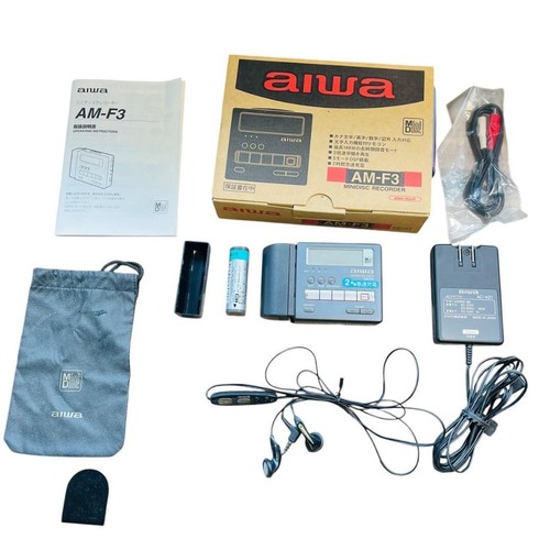 Rare Aiwa Am-F3 Minidisc Recorder Portable Md Player/Recorder Vintage ...