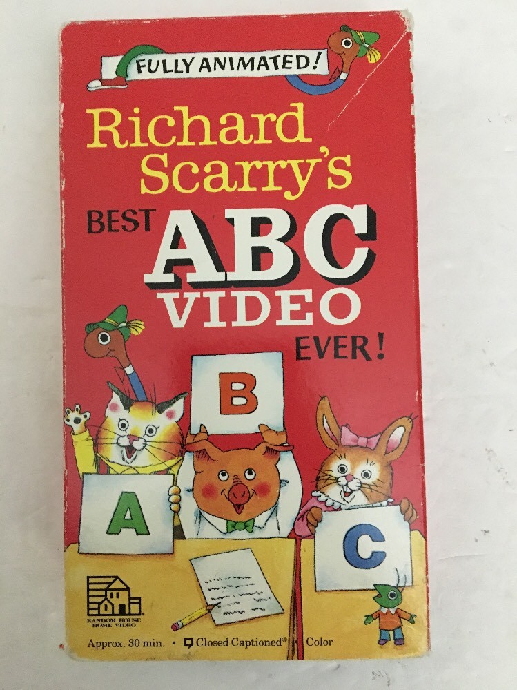 Richard Scarry's Best ABC Video Ever Vhs Movie VCR Tape Richard Scarry ...