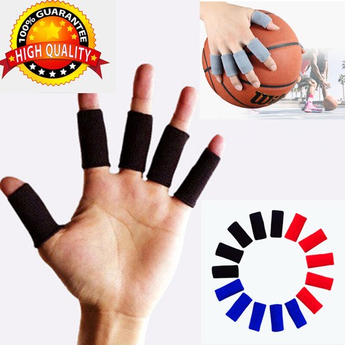 10PCS Finger Sleeves Sport Support Brace Thumb Protector Basketball ...