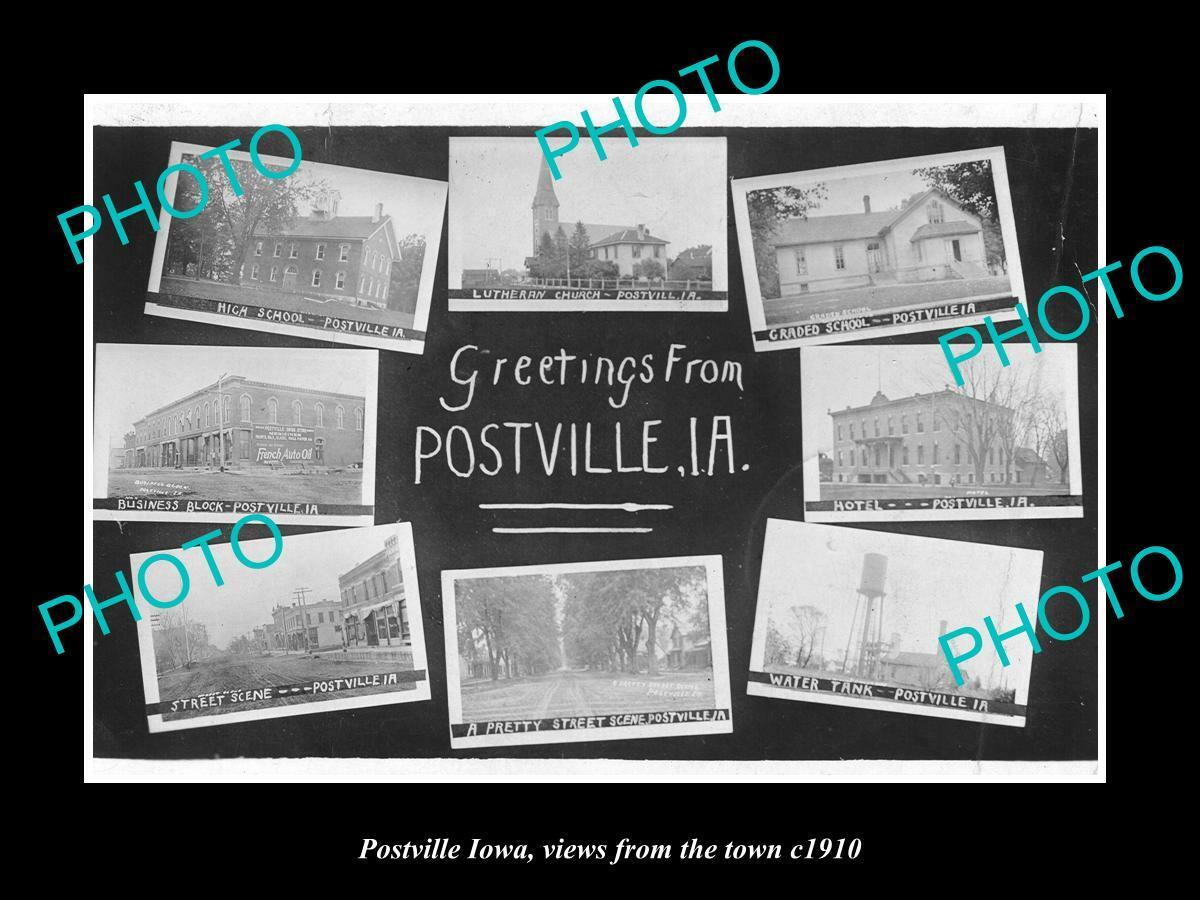 OLD 6 X 4 HISTORIC PHOTO OF POSTVILLE IOWA, VIEWS OF THE TOWN c1910 | eBay