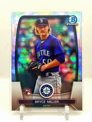 2023 Bowman Chrome Bryce Miller ROOKIE Refractor 194/499 Mariners ...