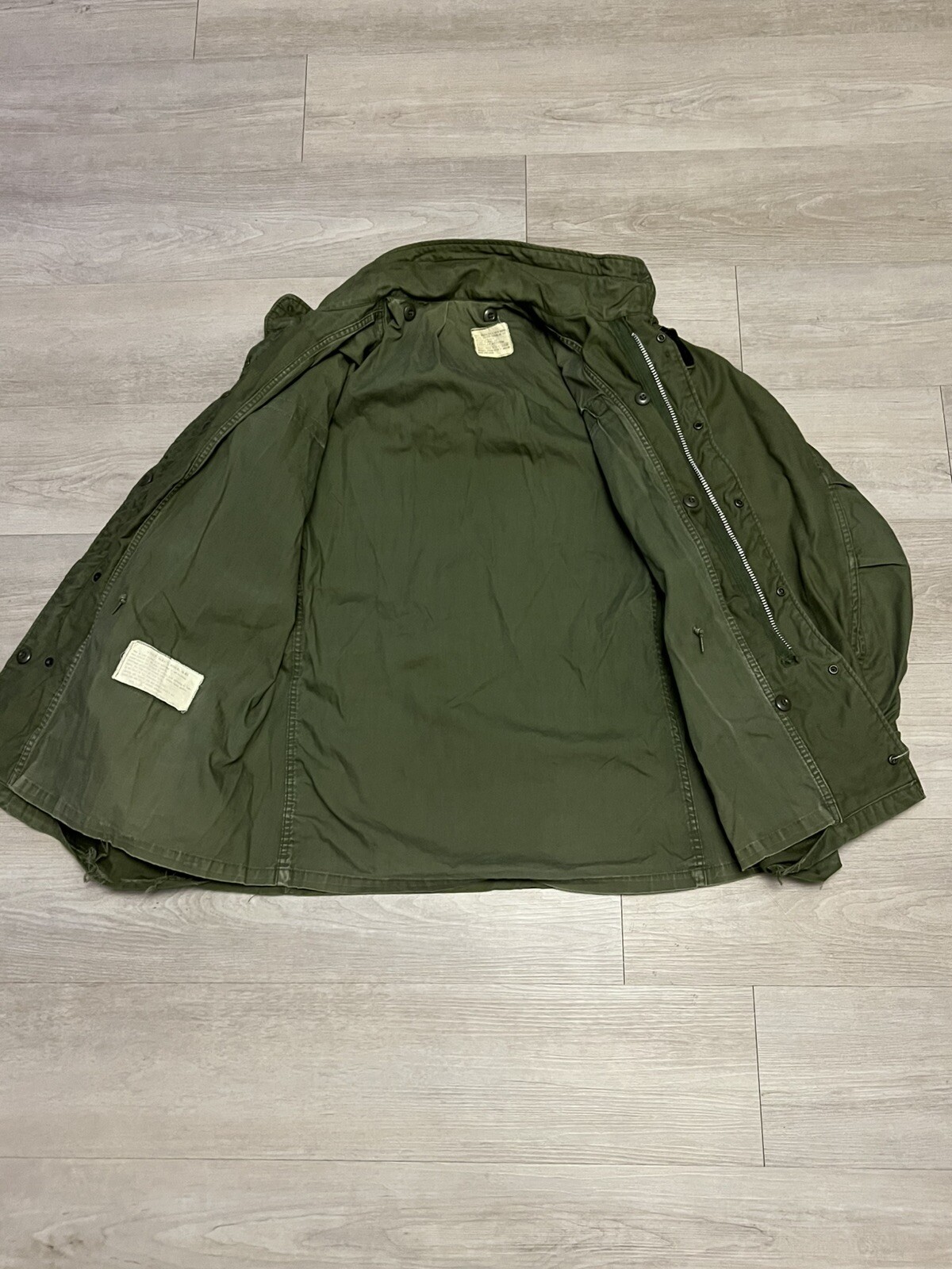 Vintage 60s US ARMY M-65 Sateen Field Jacket Coat Cold Weather OG-107 ...