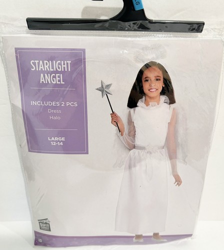 Starlight Angel Girl Costume Halloween Cute Fancy Dress Up Child Large ...