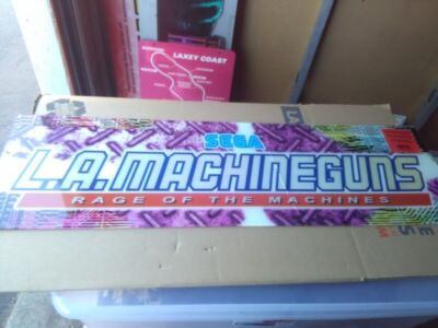 sega la machine guns arcade cabinet marquee part #75 | eBay