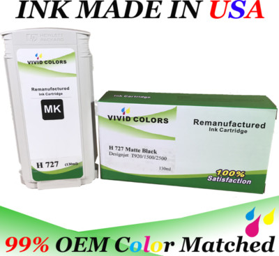 Reman Matte Black B3P22A HP727 Ink Cartridge For T930 Printer | eBay