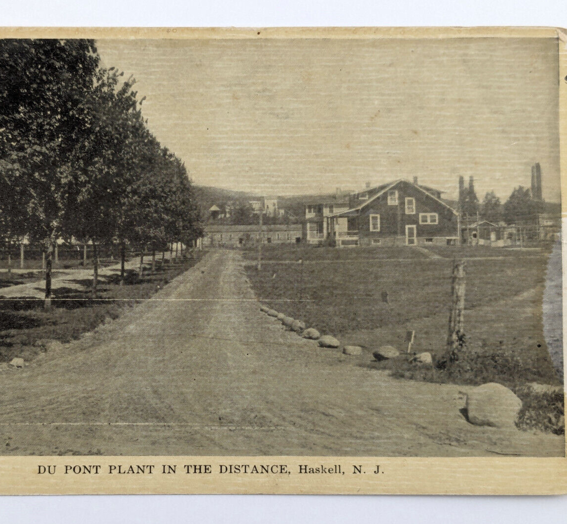 Anique Postcard Haskell New Jersey Du Pont Plant In The Distance | eBay