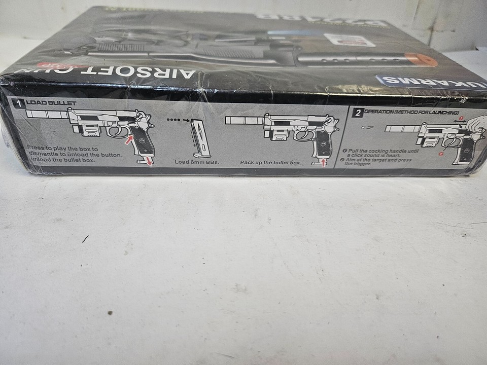 Airsoft 6mm BB Gun Beretta M9 Style Plastic Spring Pistol 200 FPS ...