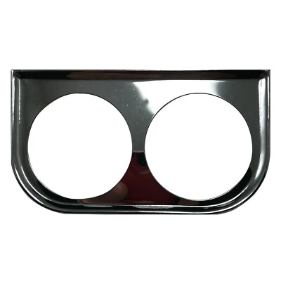 Universal Metal Chrome Under Dash Double Gauge Mounting Panel 2-1/16 ...