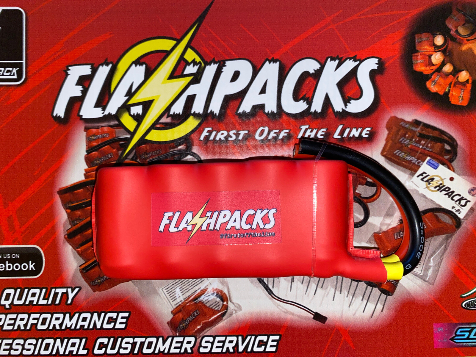 FLASHPACKS RC Cap Pack 8s Low Ripple Voltage Speed Run Limitless Xo1 ...