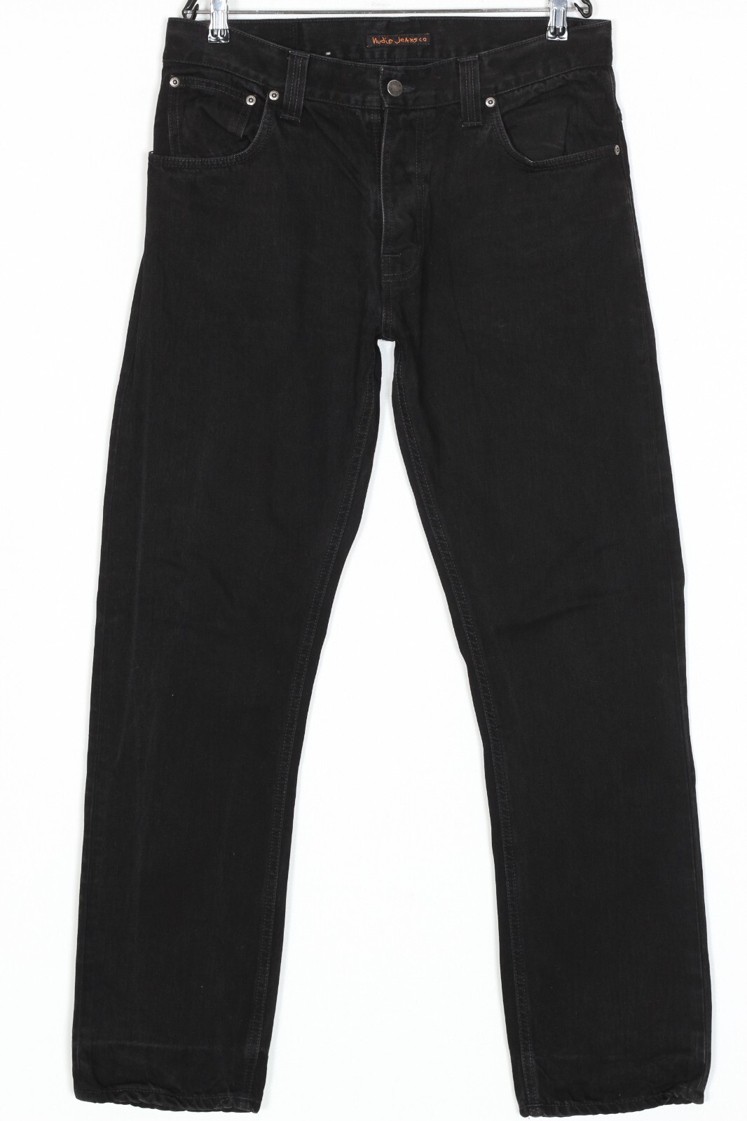 NUDIE JEANS HANK REY ORG DRY BLACK Straight Jeans Men Size W34 L34 ...