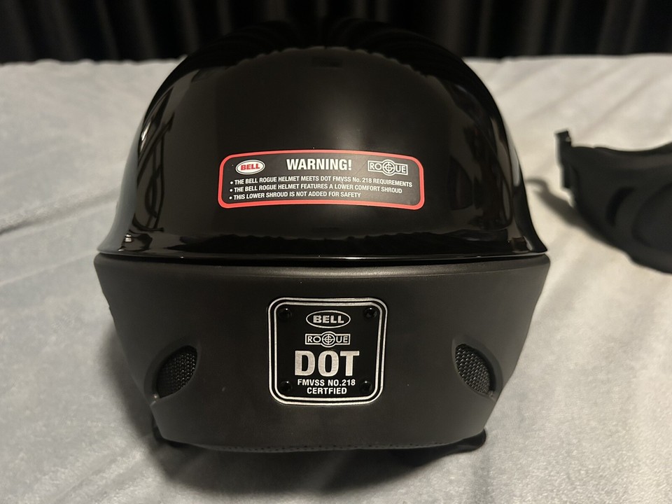 Bell Rogue Half Size Motorcycle Helmet with Muzzle Shield (Size L ...