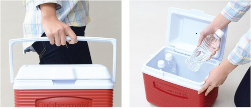 Rubbermaid 10 Qt Ice Chest Cooler Esky 9.5L Portable Lunch Box Chiller ...