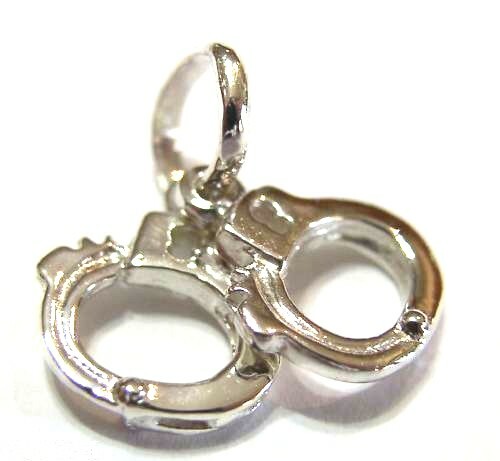925 Sterling Silver Hand Cuffs Handcuffs Charm Or Pendant | eBay