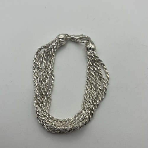 Sterling Silver IBB Eight Strand Twisted Rope Link VTG Bracelet 7.50 ...