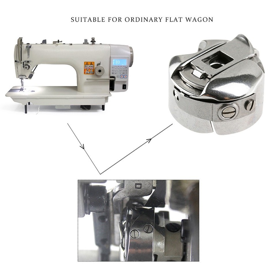 3 Pcs Sewing Machine Bobbin Case Flat Car Shuttle Metal Sleeve for ...