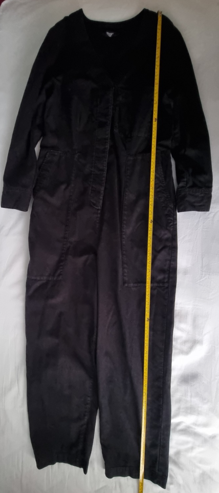 Toast Boiler Suit Jumpsuit Size 10 Washed Black Cotton Drill V Neck ...