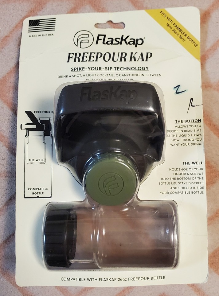 NEW FlasKap Freepour Kap fits Yeti Rambler 18 26 36 Oz Blazin' Green | eBay