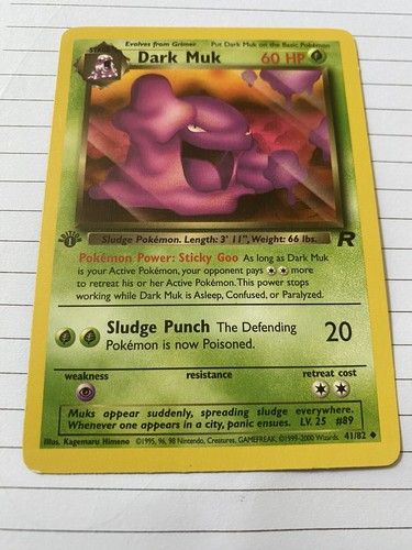 Pokemon 1st Edition Dark Muk 41/82 Team Rocket Near Mint Condition | eBay