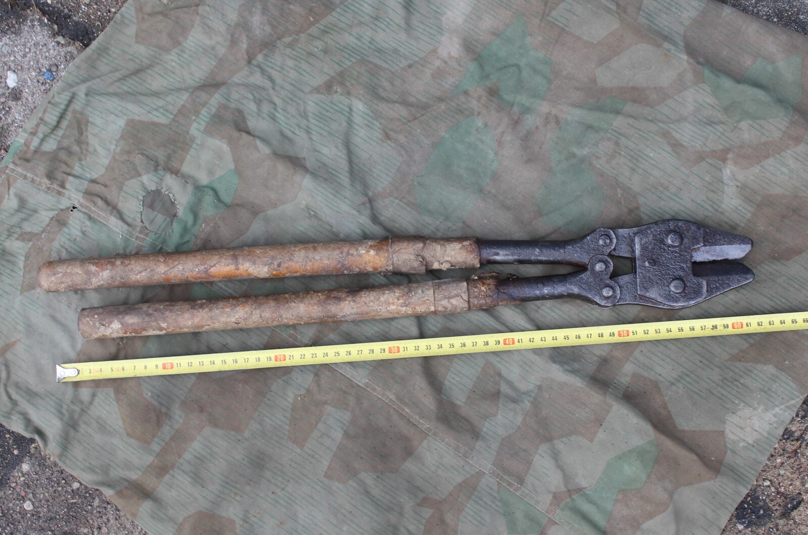 ORIGINAL WW2 ERA GERMAN PIONEER ENGINEER BARBED WIRE CUTTERS WH/SS BIG ...