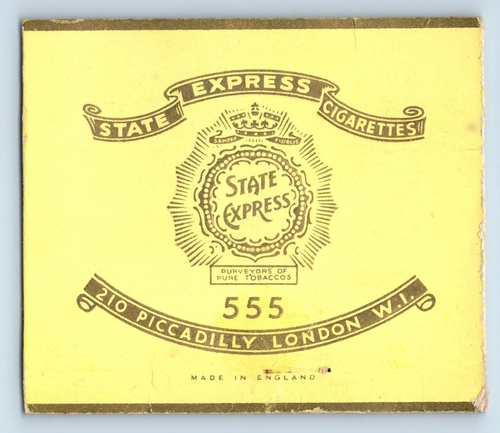 Vintage State Express Empty Cigarette Pack Label F147E | eBay