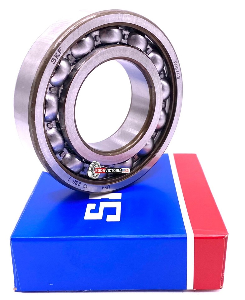 SKF 208 C3 Deep Groove Ball Bearing, OPEN Type, NO Seals 40x80x18 mm | eBay