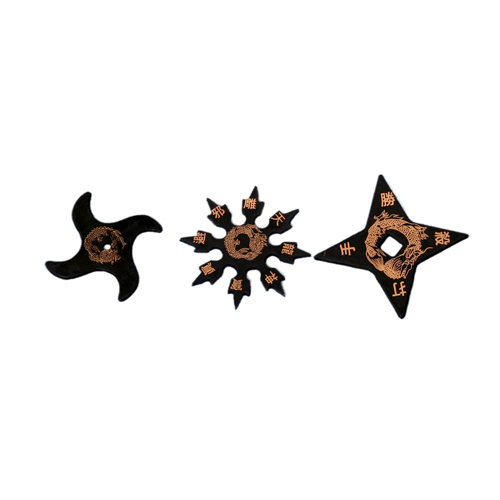 Rubber NInja Stars Set Of 3 Throwing Shuriken Martial Arts Ninjitsu ...