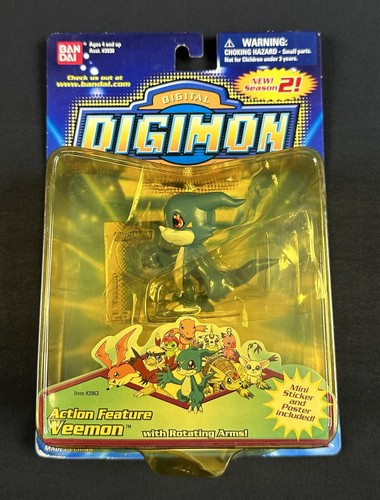 RARE NEW Digimon Veemon Action Figure Digital Monsters BANDAI SEALED ...