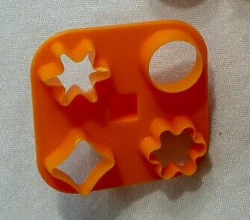 Vintage Tupperware Canape Cutter Cookie Play-doh Garnish Gadget Orange ...