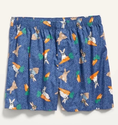 Old Navy Men's Size XXL ~ Blue Soft-Washed Boxer Shorts ~ Easter Bunny ...
