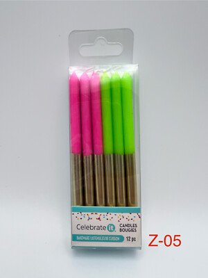 Candles by Celebrate, Party, Birthday, Anniversary, 12pc, Multi-color ...