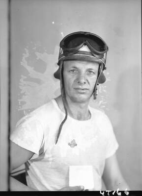 Driver Jim Brubaker poses for a headshot 1949 Indy Photo | eBay Australia
