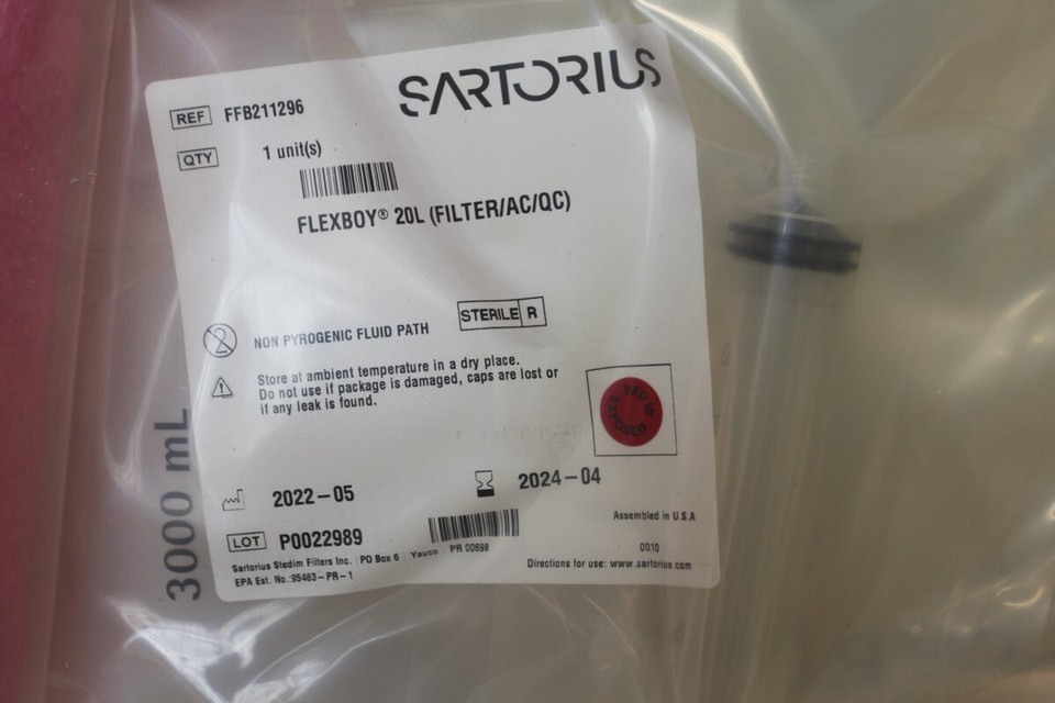 Sartorius 20L Flexboy (Filter/AC/QC) FFB211296 NEW | eBay