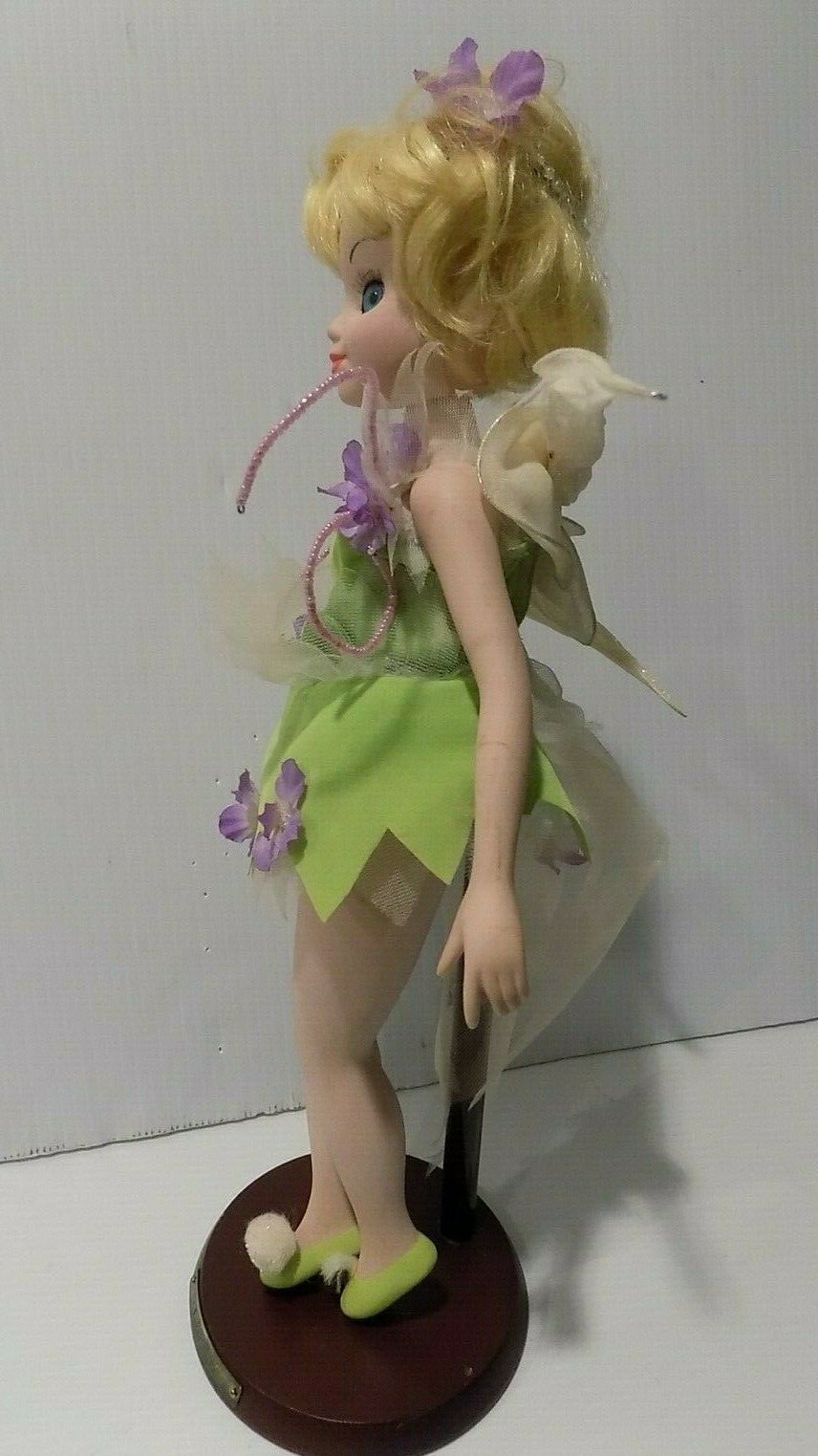 Disney Tinker Bell Brass Key Keepsake Porcelain Doll 13" Tinkerbell ...