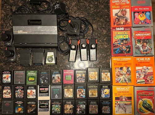 Atari 7800 With 38 Games. Some Games In The Box! ***TESTED WORKS!*** | eBay