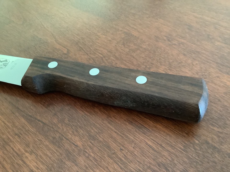 Vtg Victorinox FORSCHNER 402-8 Curved 8” Blade Knife Rosewood ...